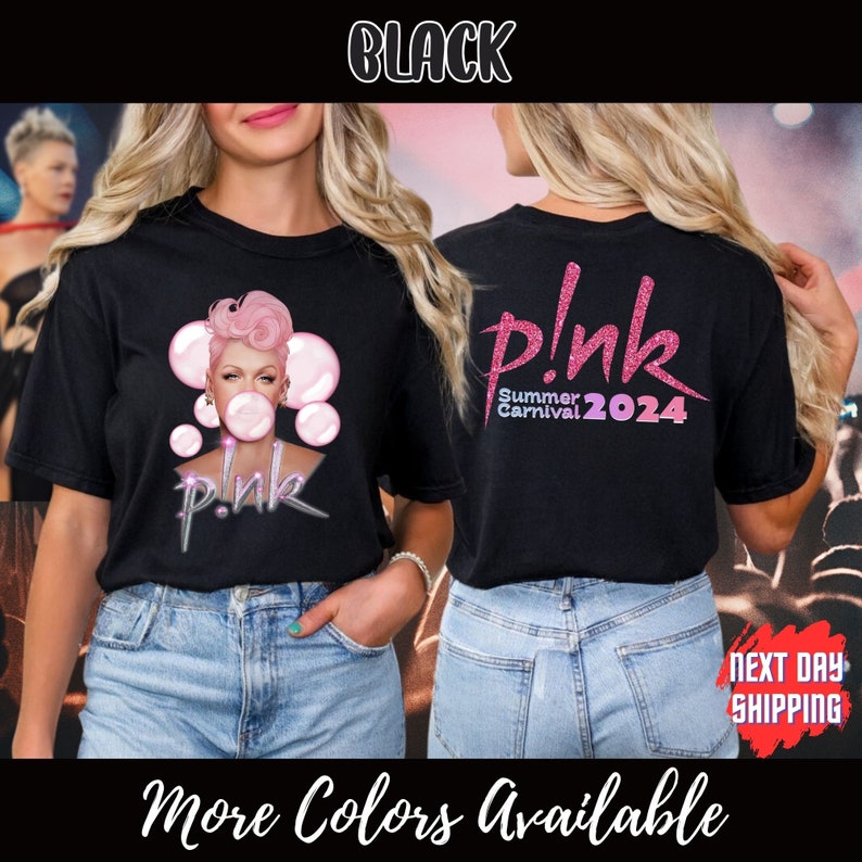 Pnk Pink Singer Summer Carnival 2024 Tour Shirt,pink Fan Lovers Shirt ...