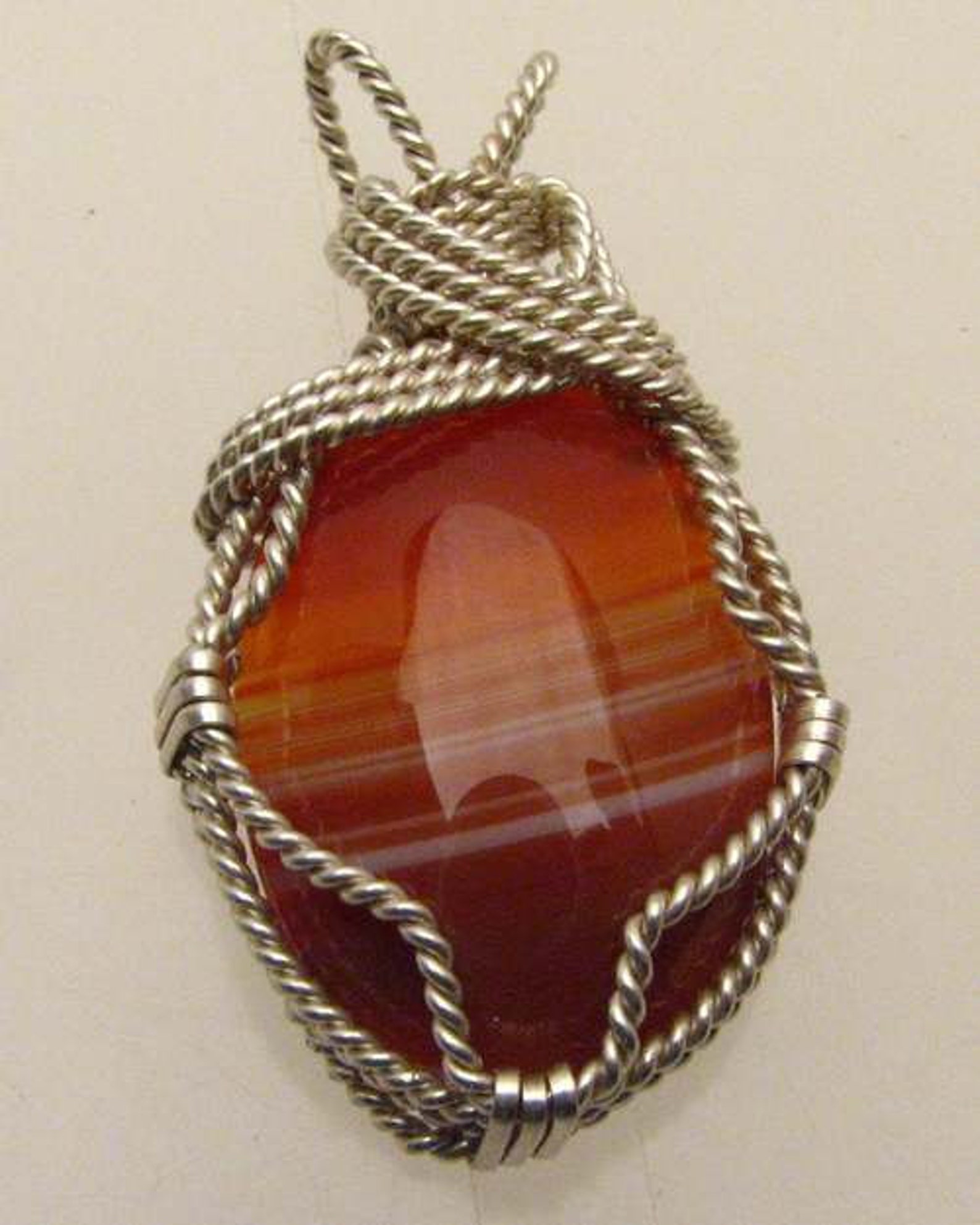 Handmade Solid Sterling Silver Wire Wrap Sardonyx Cabochon - Etsy