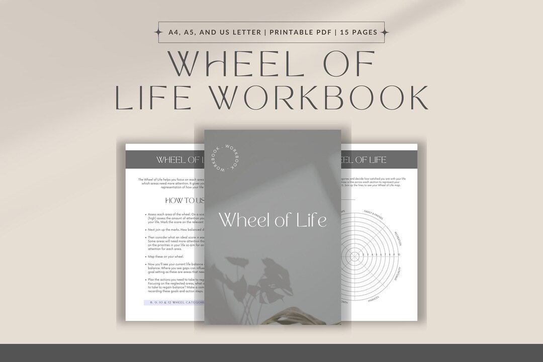 Wheel of Life Workbook Printable PDF Printable Wheel of Life Planner ...