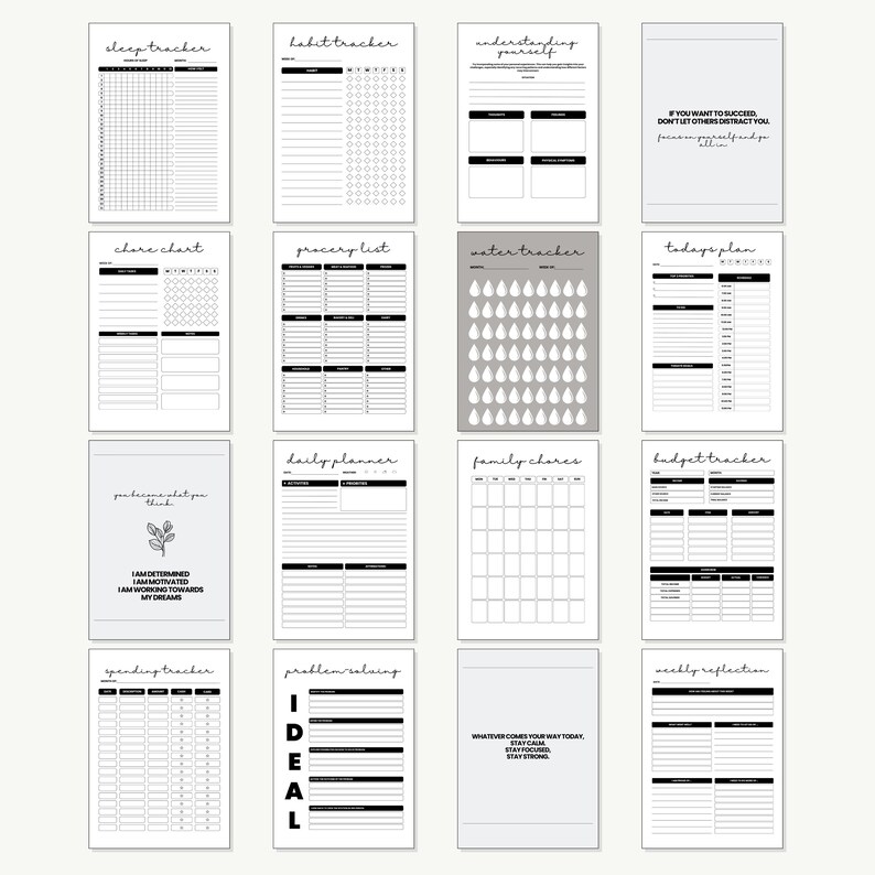 Productivity Planner Printable PDF Daily Productivity SMART Goals ...