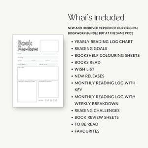 Printable Reading Planner Bundle Canva Template Reading Tracker Sheets ...