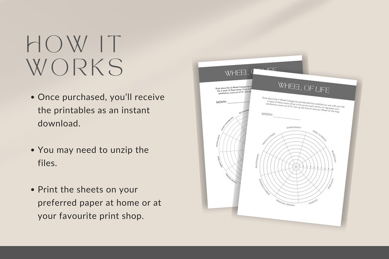 Wheel of Life Workbook Printable PDF Printable Wheel of Life Planner ...