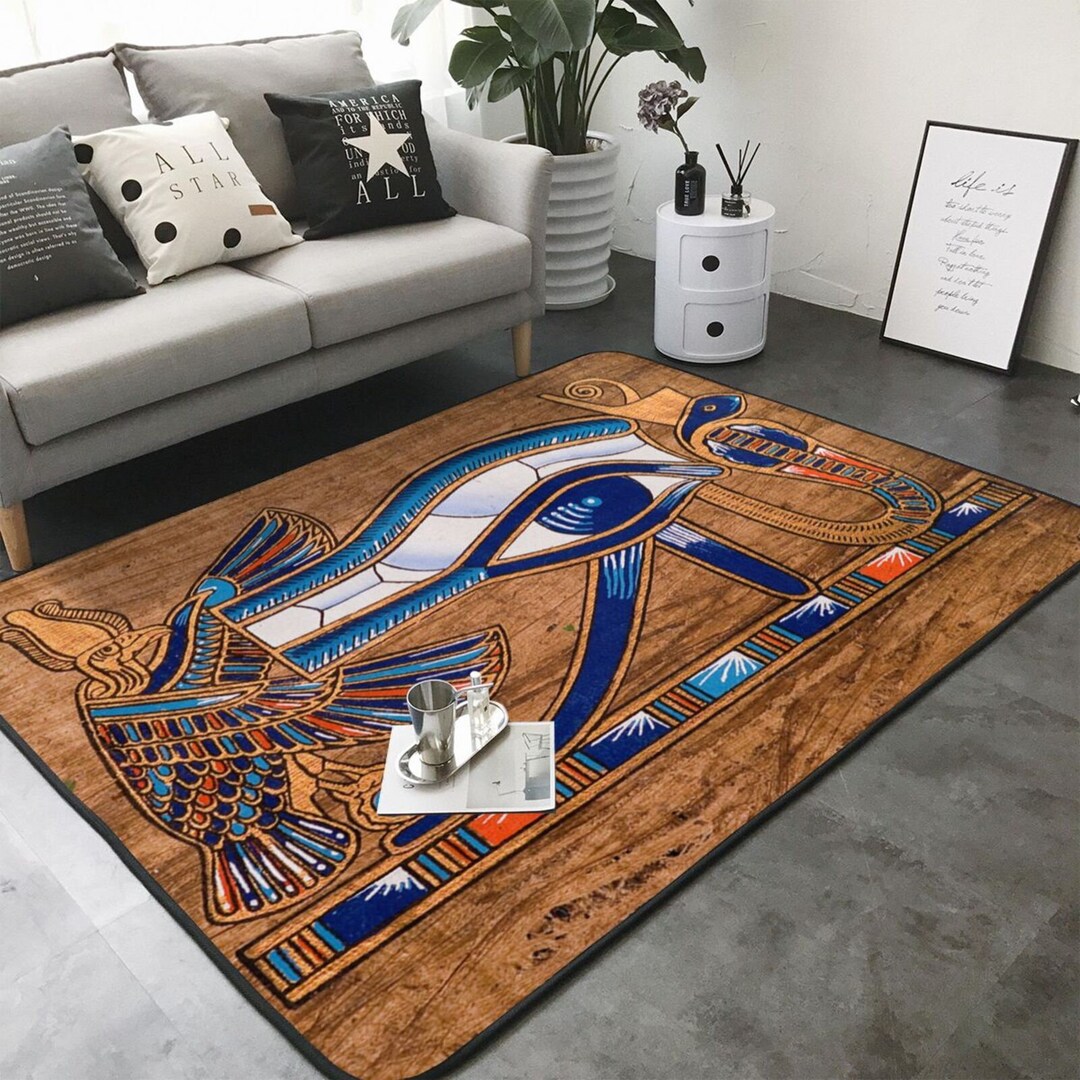 Exquisite Egyptian Papyrus Depicting the Horus Eye Living Room, Dining ...