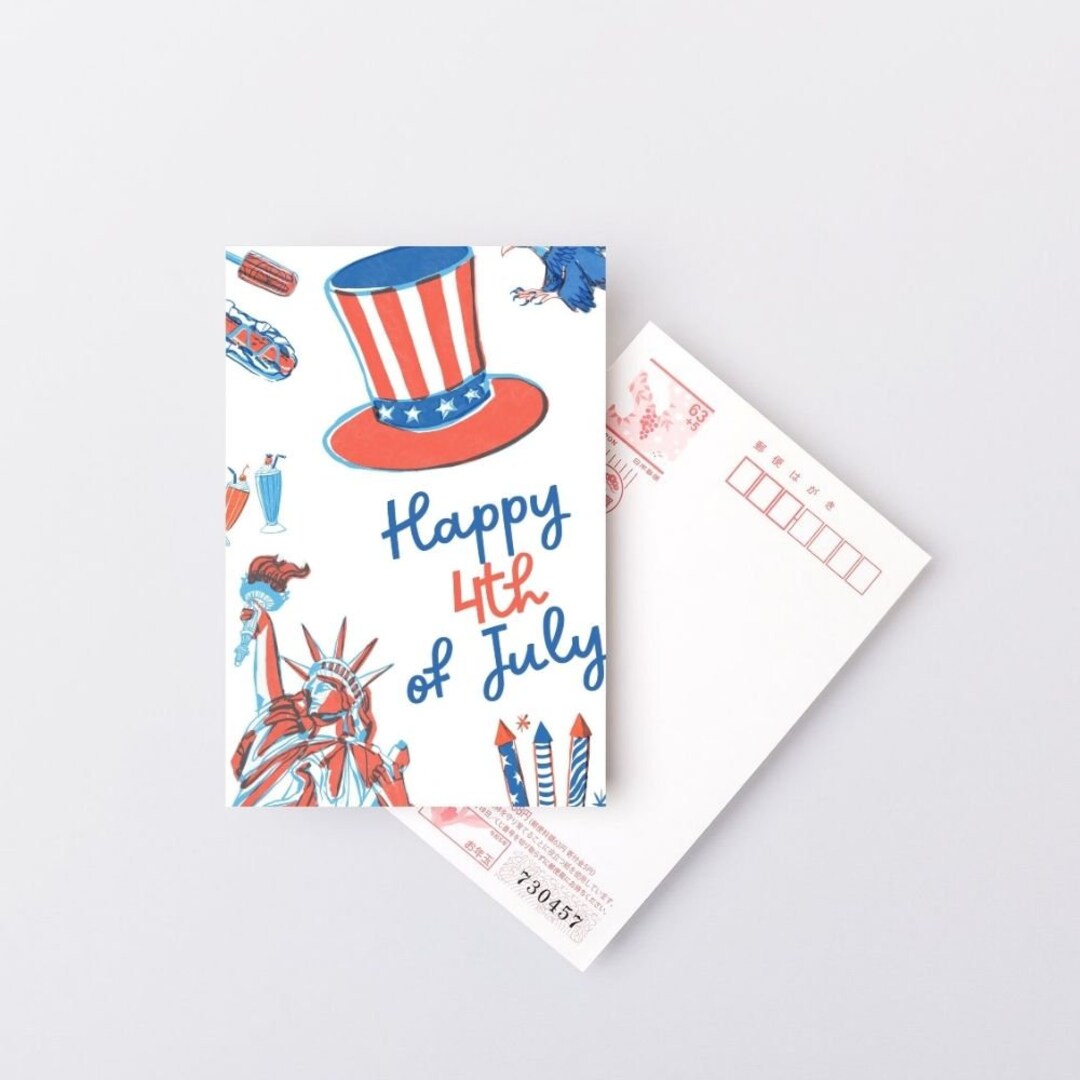 Patriotic 4th of July Printable Card Instant Download Digital Greeting ...