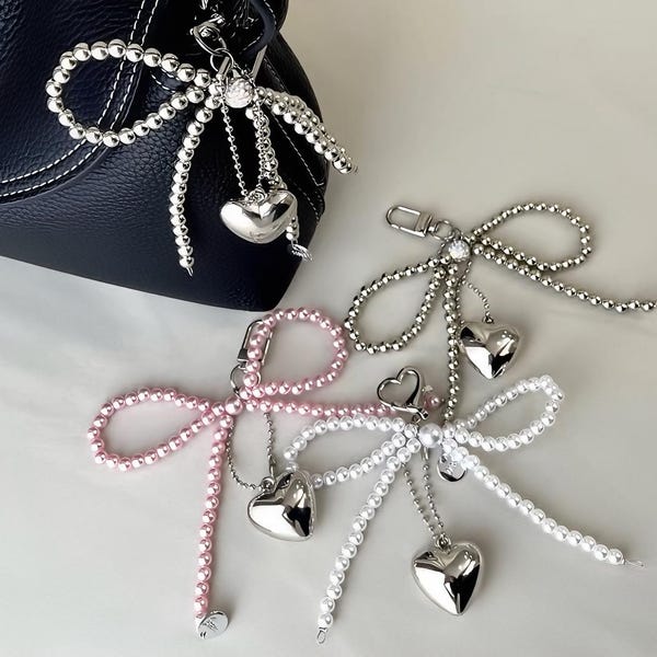 Pearl Key Chain - Etsy