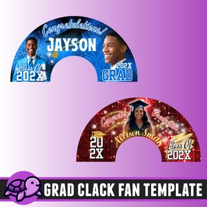 Graduation Clack Fan Templates: Editable Canva Bundle (digital Download ...