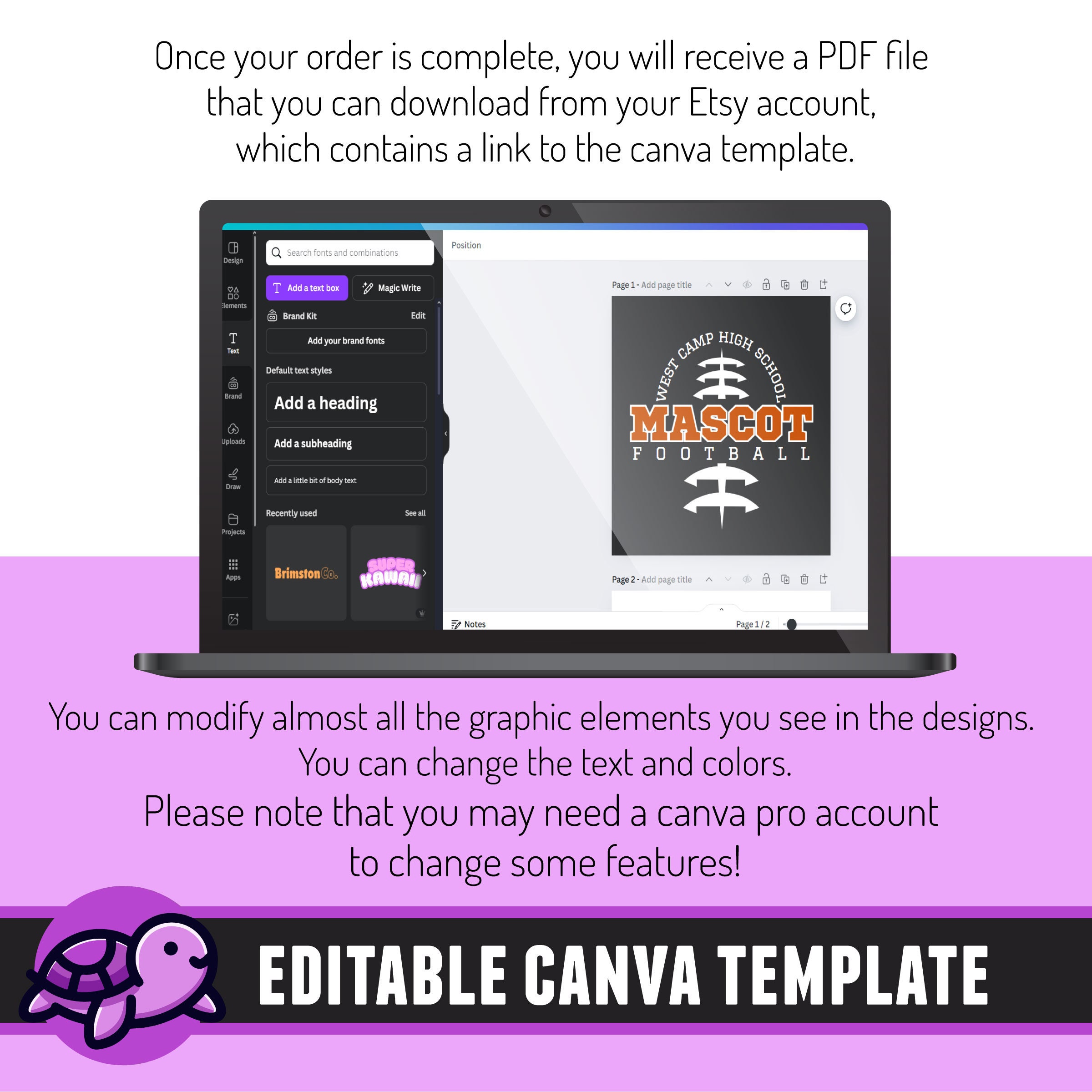 Custom Mascot Shirt Canva Template, Editable School Shirt Design, Do It ...