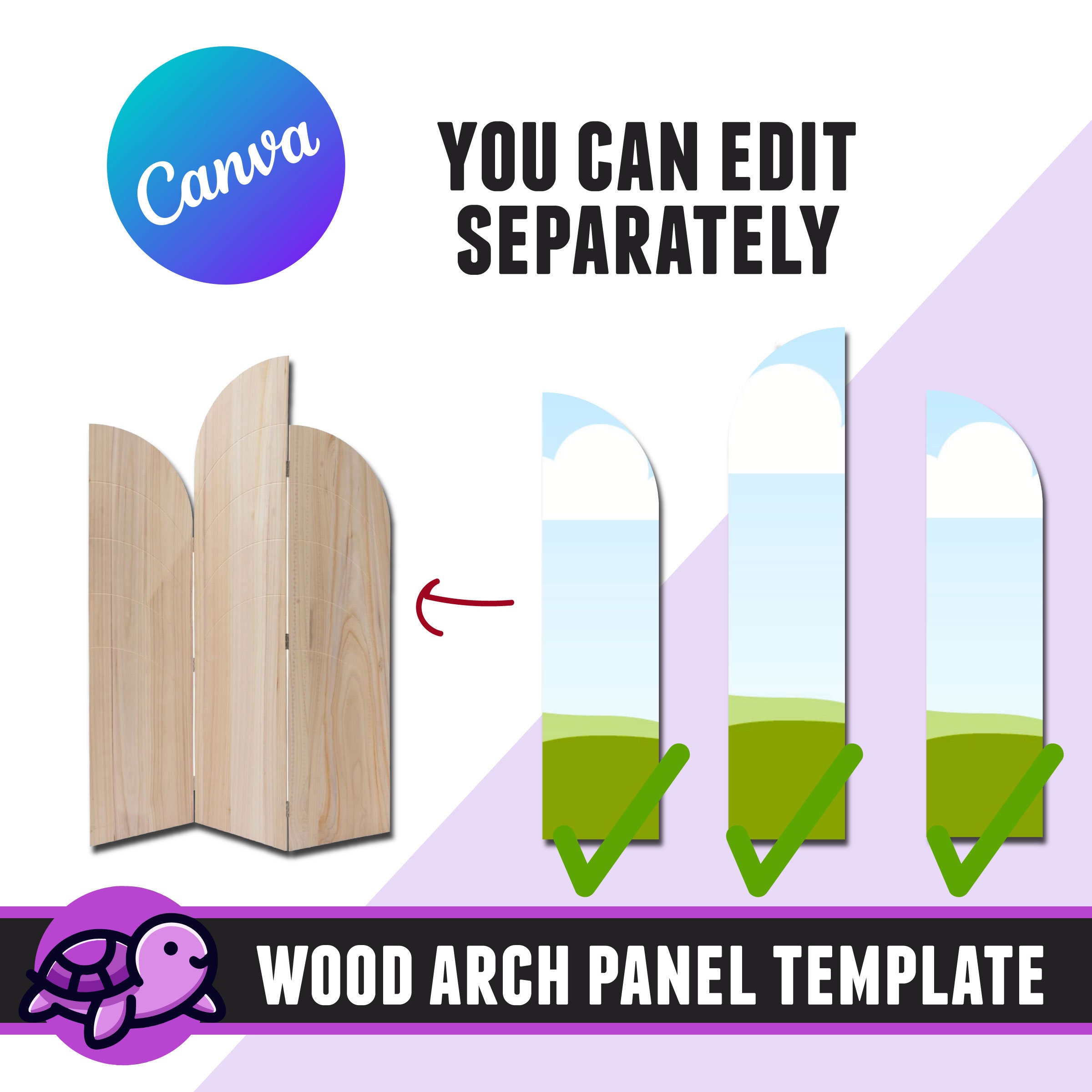 Hobby Lobby Wood Arch Panel Backdrop Template, Blank Frame and Editable ...