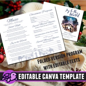LDS Christmas Program Template , Canva Nativity Party Invitation ...