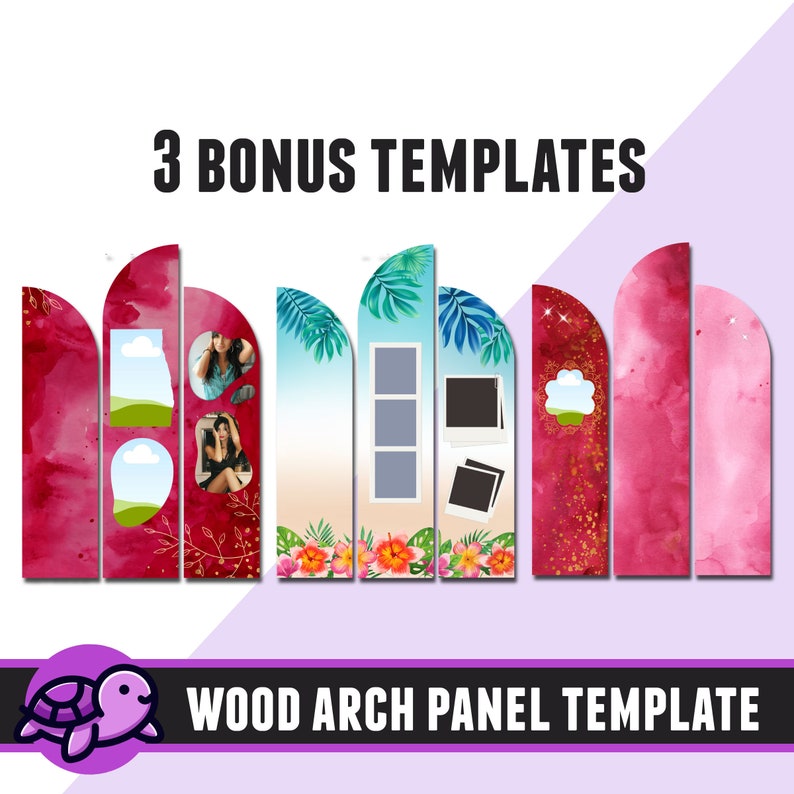 Hobby Lobby Wood Arch Panel Backdrop Template, Blank Frame and Editable ...