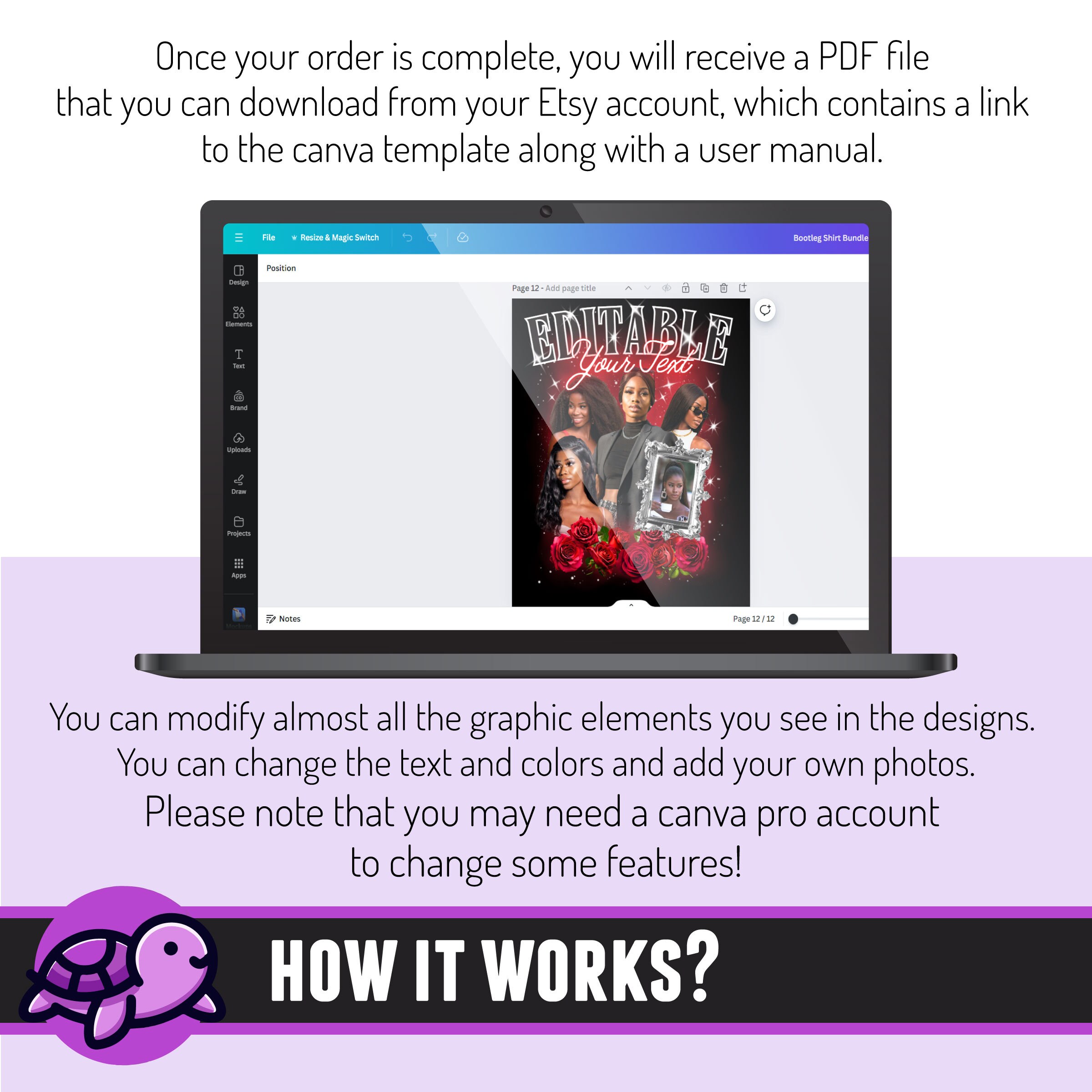 Rapper Bootleg Tee Editable Canva Template, Rapper Tee Design, Face ...