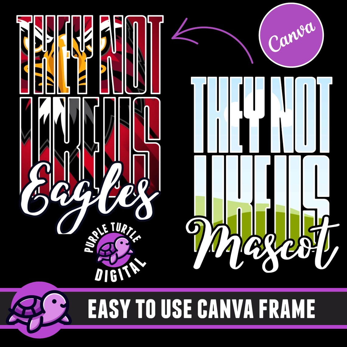 They Not Like Us Canva Frame Bundle, Drag and Drop Your Design or ...