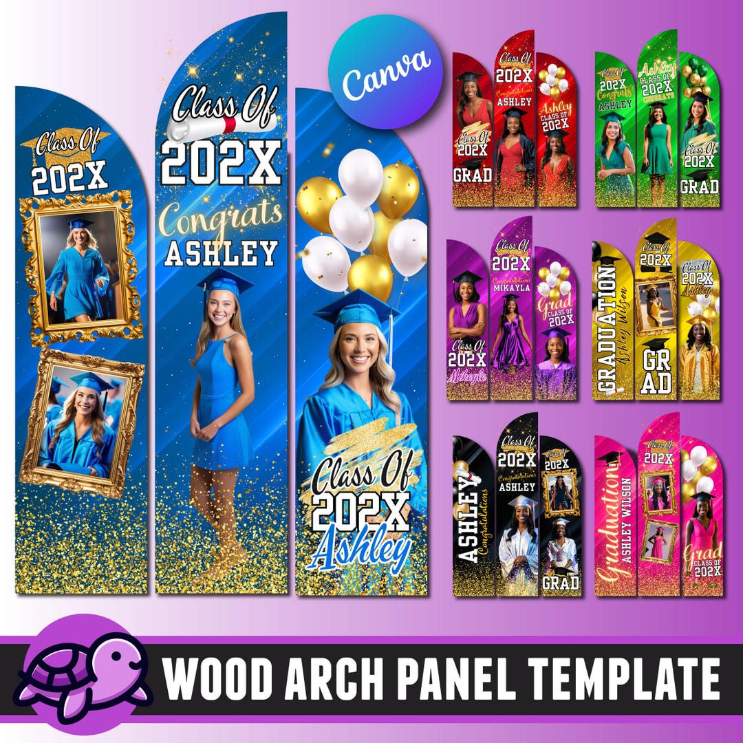 Graduation Arch Panel Backdrop Template: Editable Canva Design (digital ...