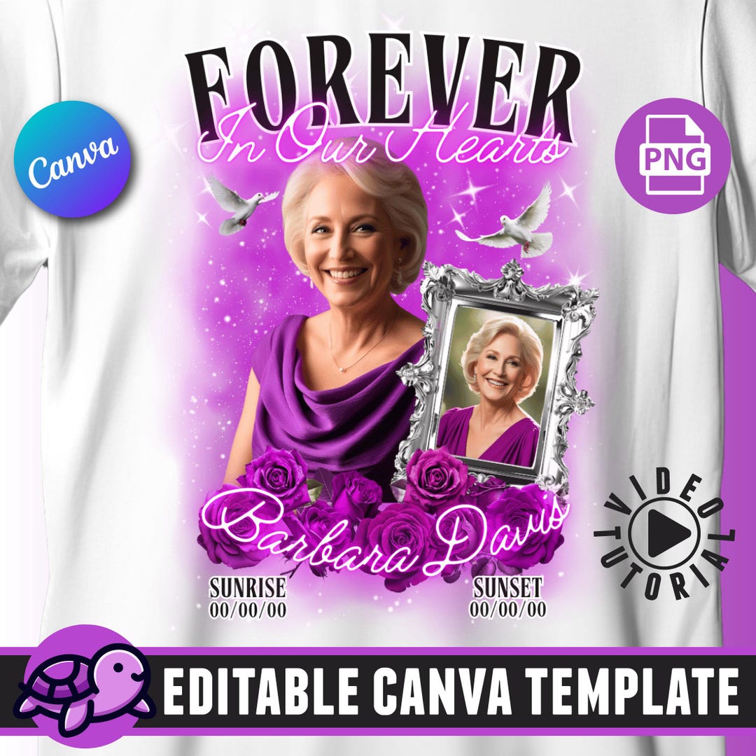 In Loving Memory Shirt Template, Memorial PNG, Forever in Our Hearts ...