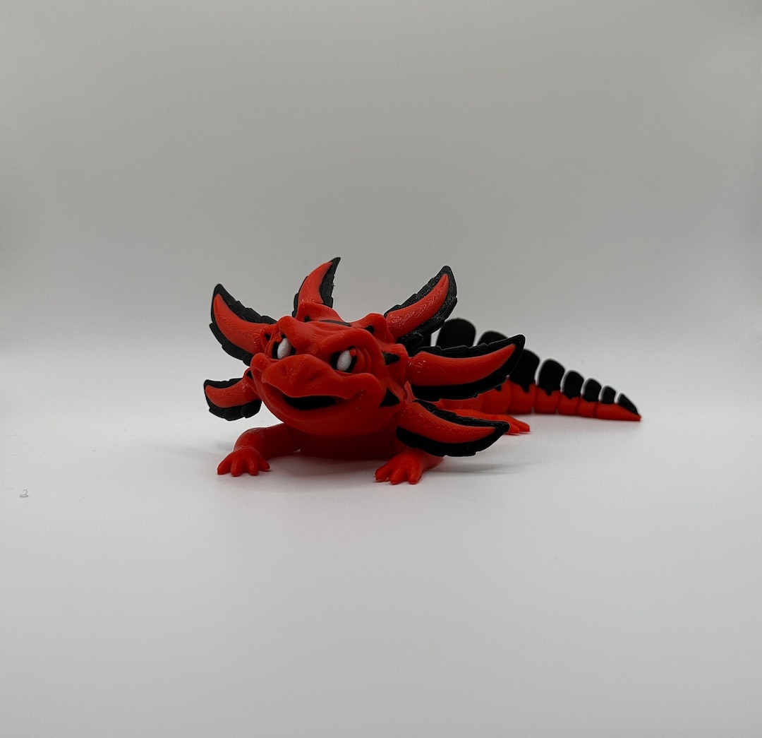 Evil Articulated Axolotl (lizard) - Etsy