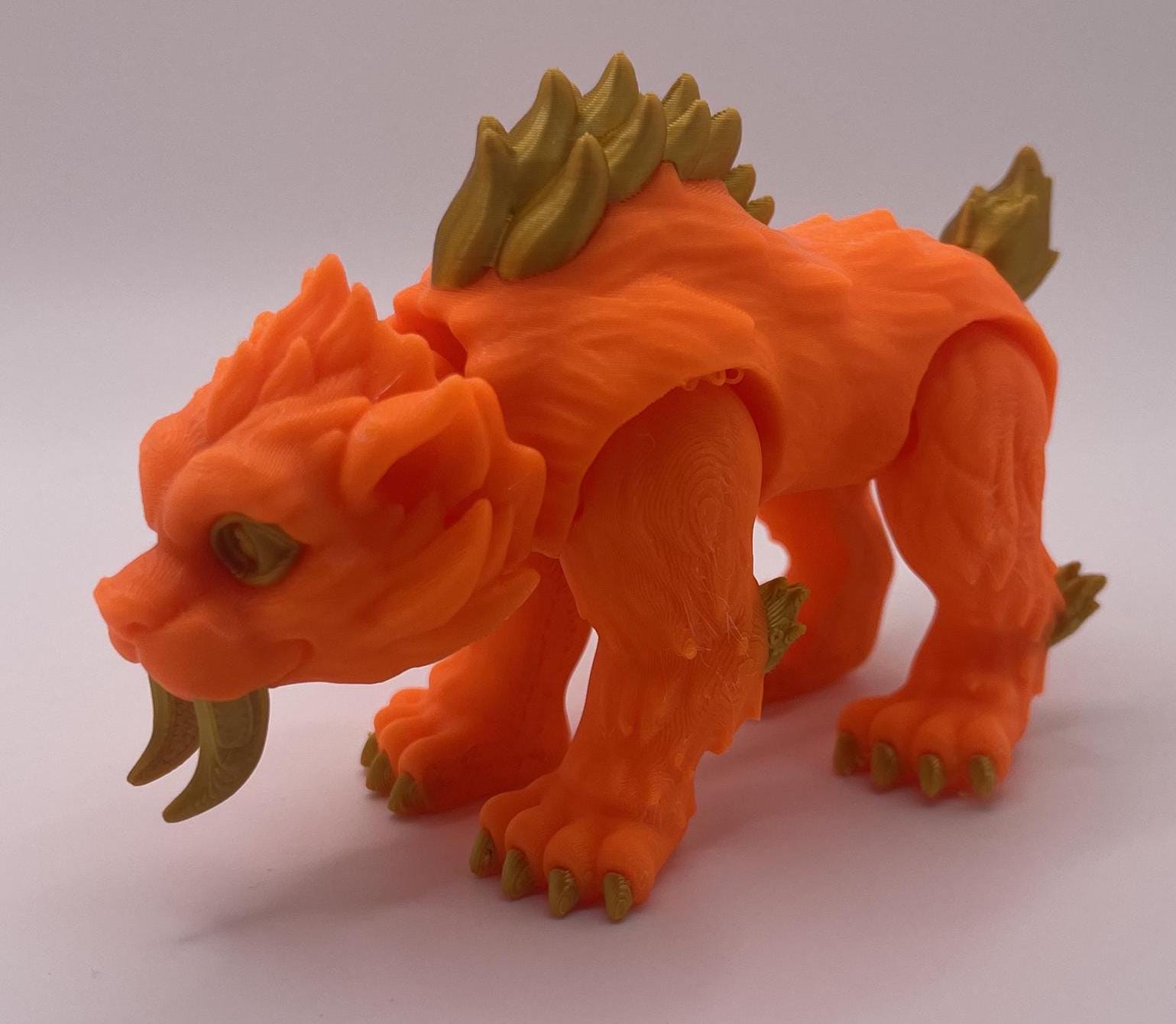 Articulated Sabertooth Tiger 3D Printed - Etsy