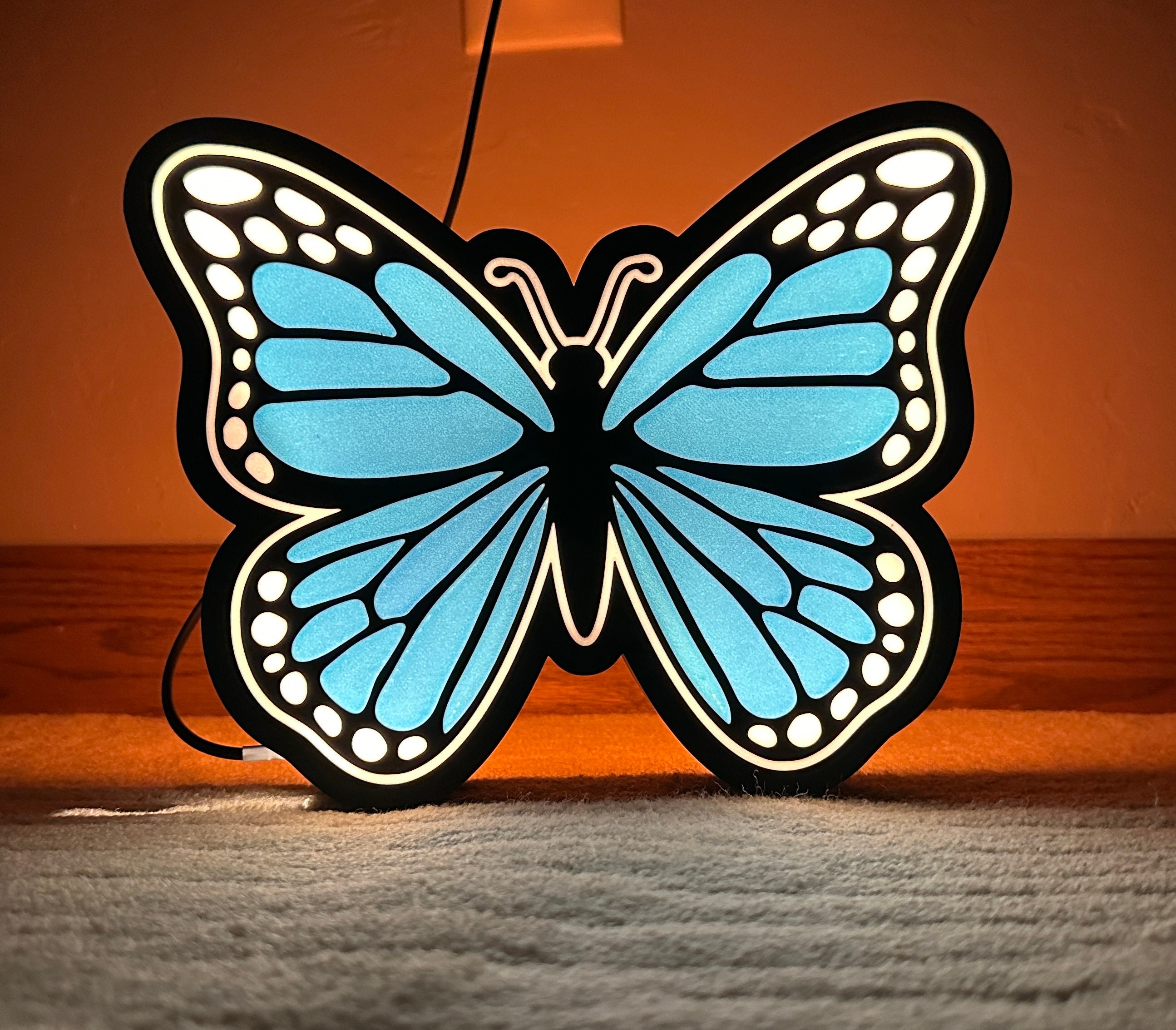 3d Printed Butterfly Light Box - Etsy