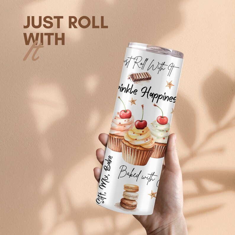 Baking Life Tumbler Wrap PNG, 20 Oz Skinny Tumbler Sublimation Design ...