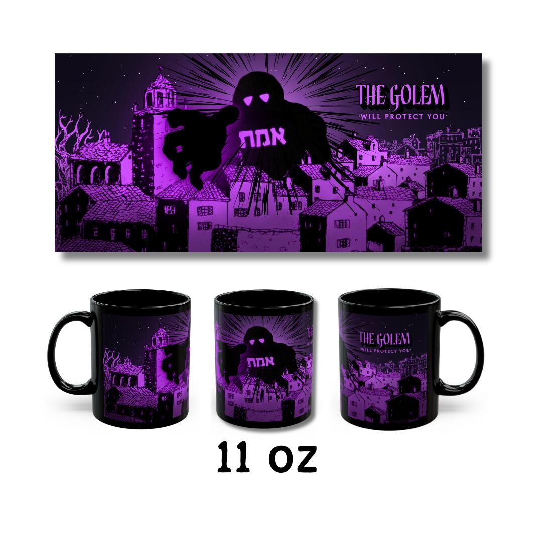 Golem of Prague Mug – Jewish Folklore Gift – Gothic Judaica Drinkware ...
