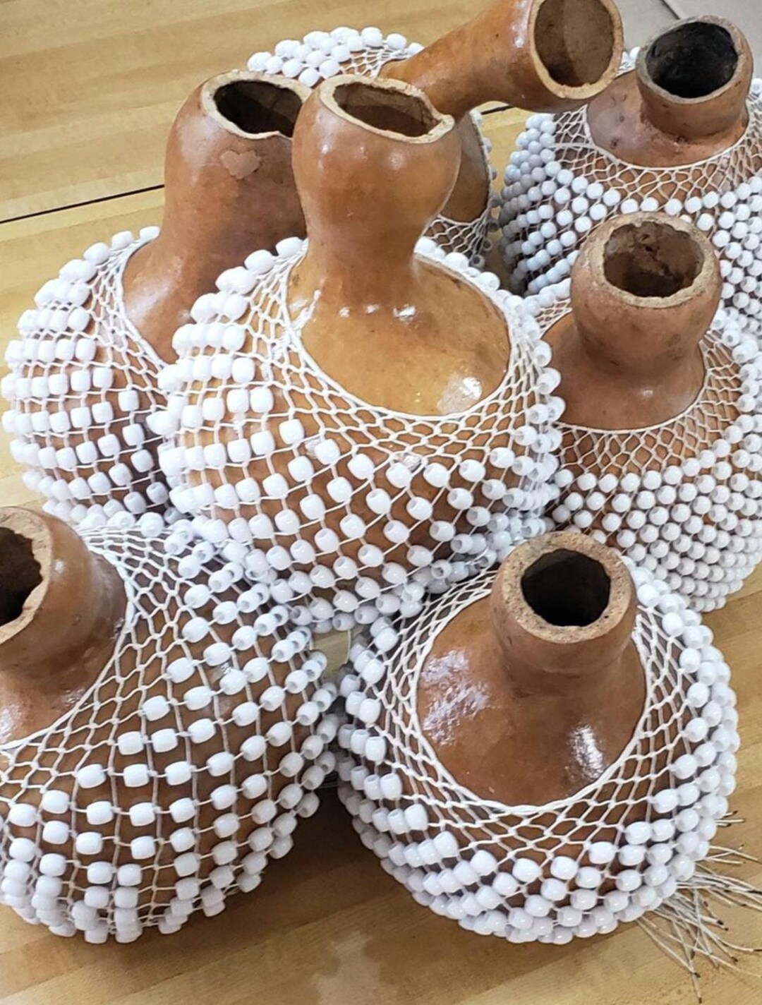 All White Nigeria Beaded Shekere/culture Africa Shekere. - Etsy