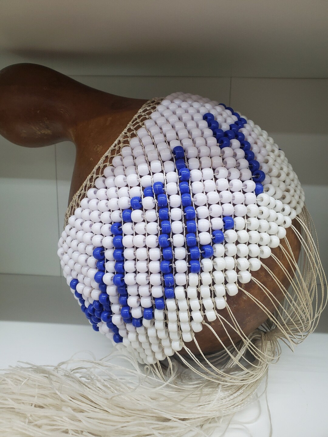 Shekere Shaker Beaded, Handmade Holy Mary Design. - Etsy