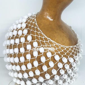 All White Nigeria Beaded Shekere/culture Africa Shekere. - Etsy