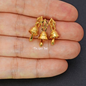 Heavy 18k Solid Yellow Gold Fancy Bell Charm Pendant Finding (1) - Etsy