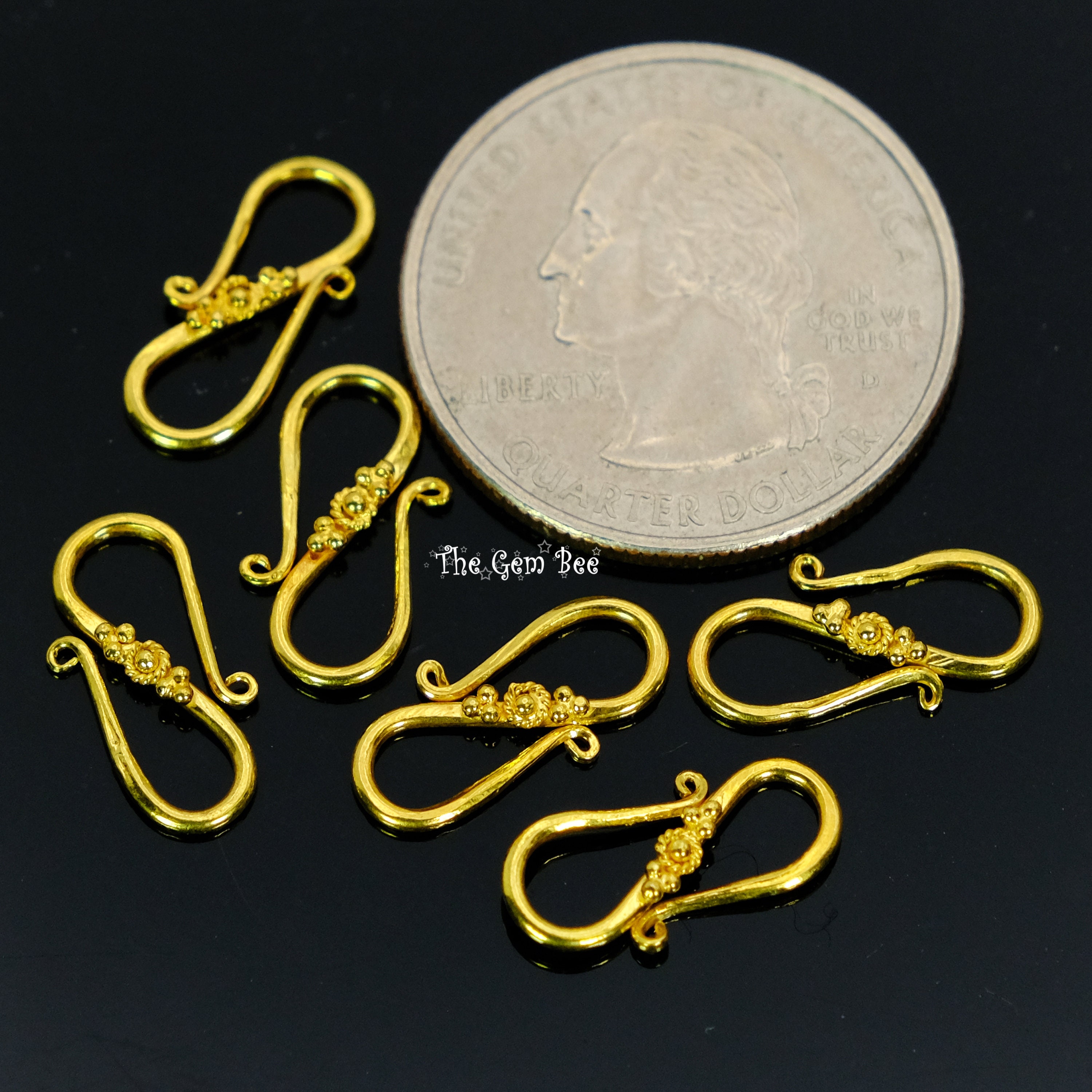 7.8mmx15mm Large 18k Solid Gold Old-fashioned Hook Clasp - Etsy