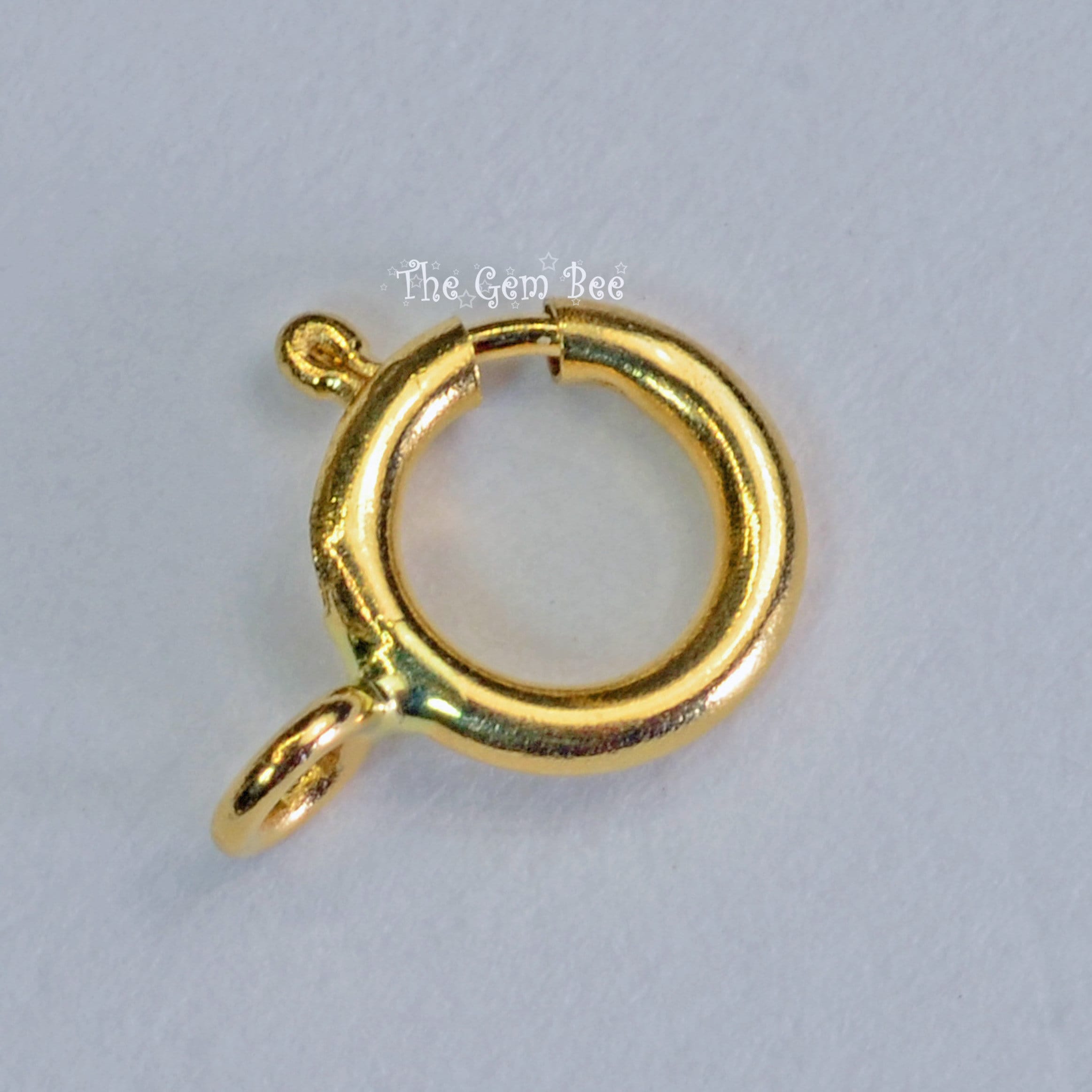 6MM 18k Solid Yellow Gold Spring Ring Clasp With Closed Jump - Etsy