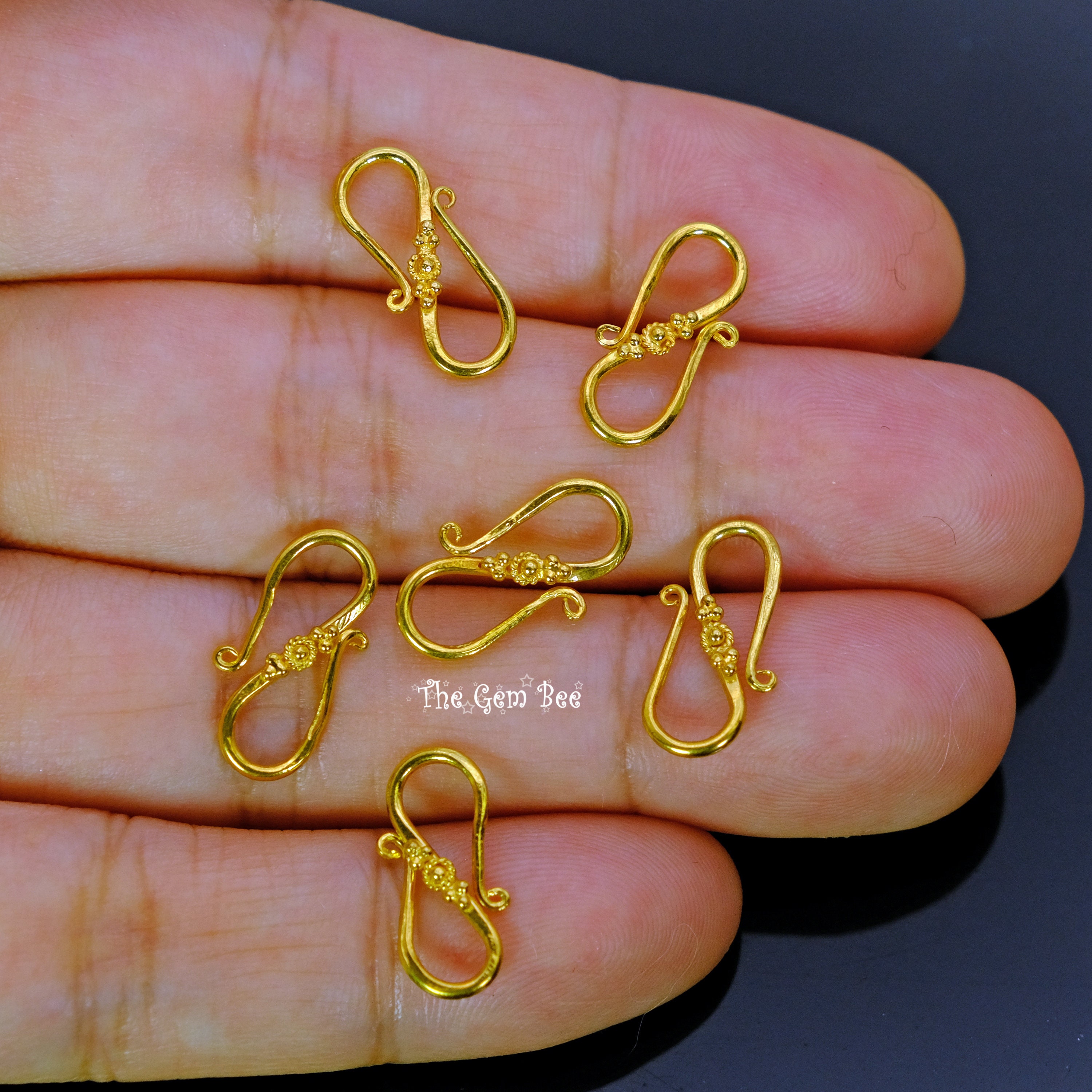 7.8mmx15mm Large 18k Solid Gold Old-fashioned Hook Clasp - Etsy