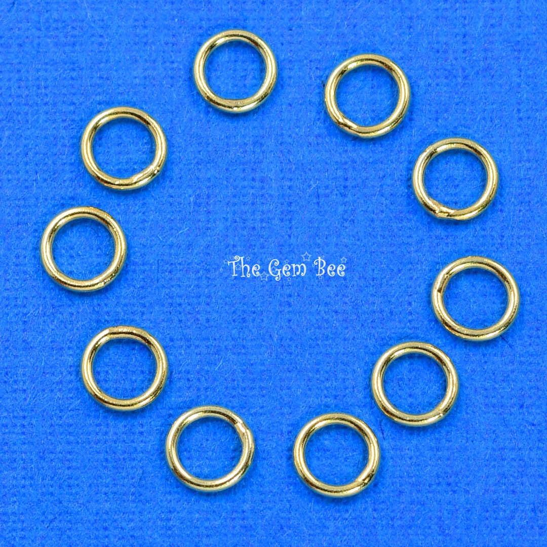 4MM 14K Solid Yellow Gold Round CLOSED Jump Rings Findings Quantity: (1) or (5) or (10) - Etsy