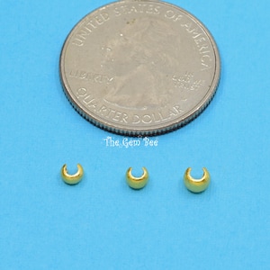 14k Solid Yellow Gold Crimp Tube Cover Beads Quantity: (2) or (10) - Etsy