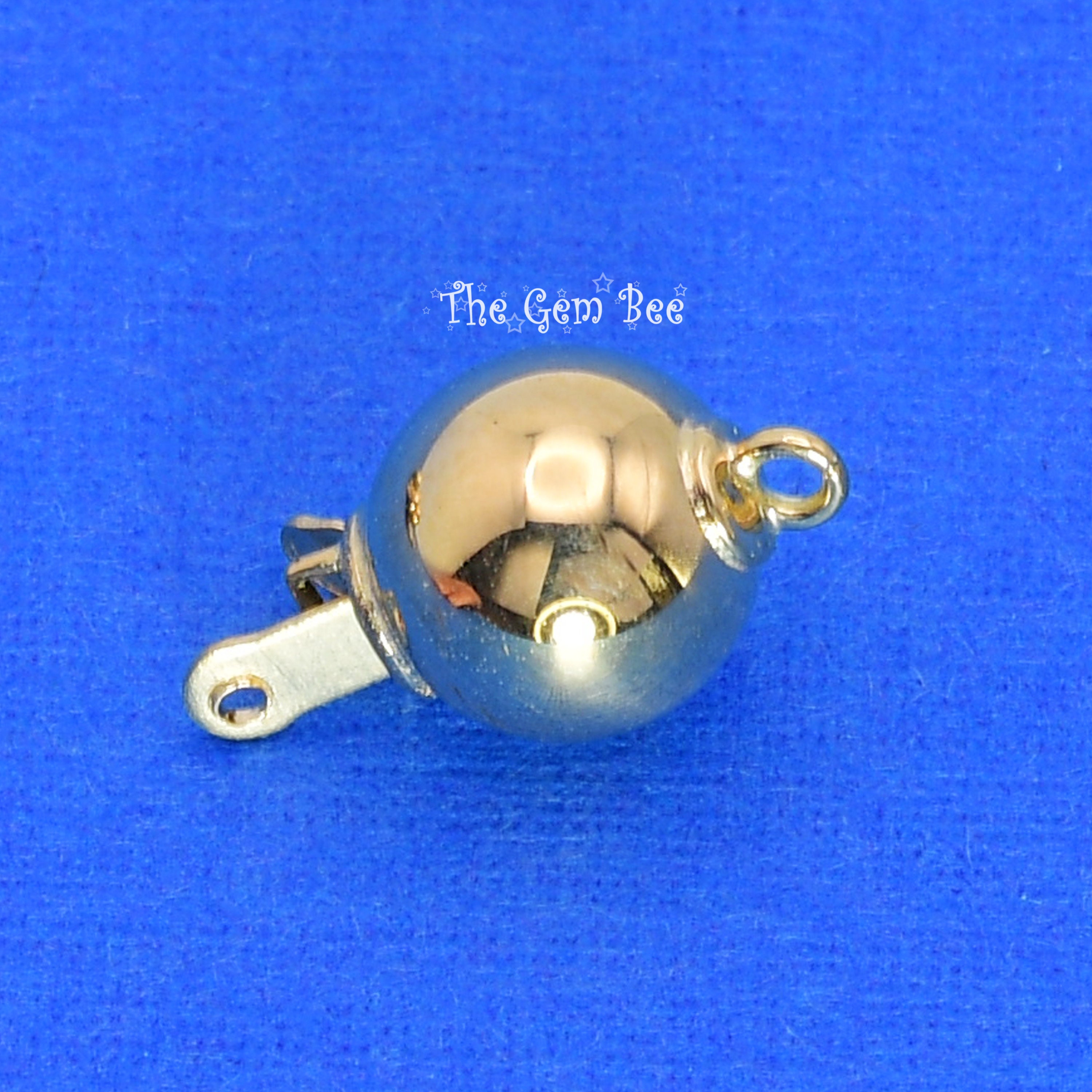 8mm 10mm 18k Solid Yellow Gold Sphere Clasp With Bright Finish - Etsy
