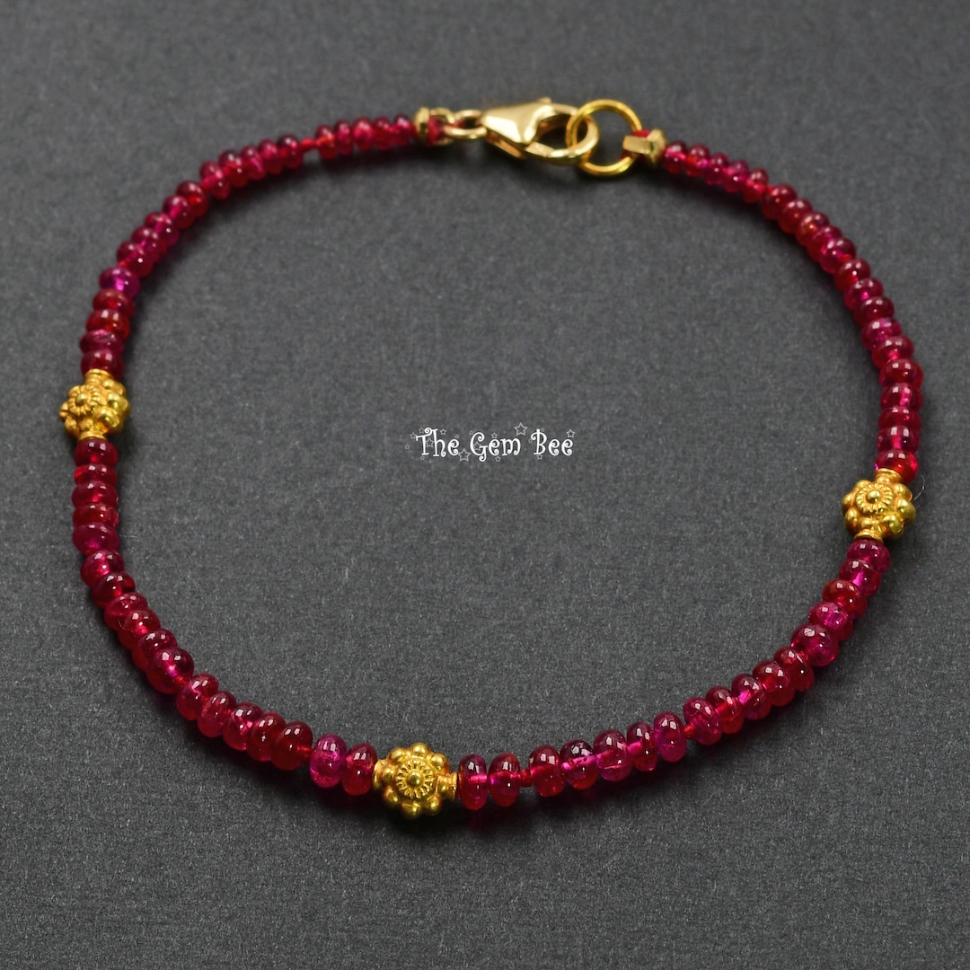 GIA CERT 18k Solid Gold Gem Grade No Heat Unheated Fine Ruby Smooth ...