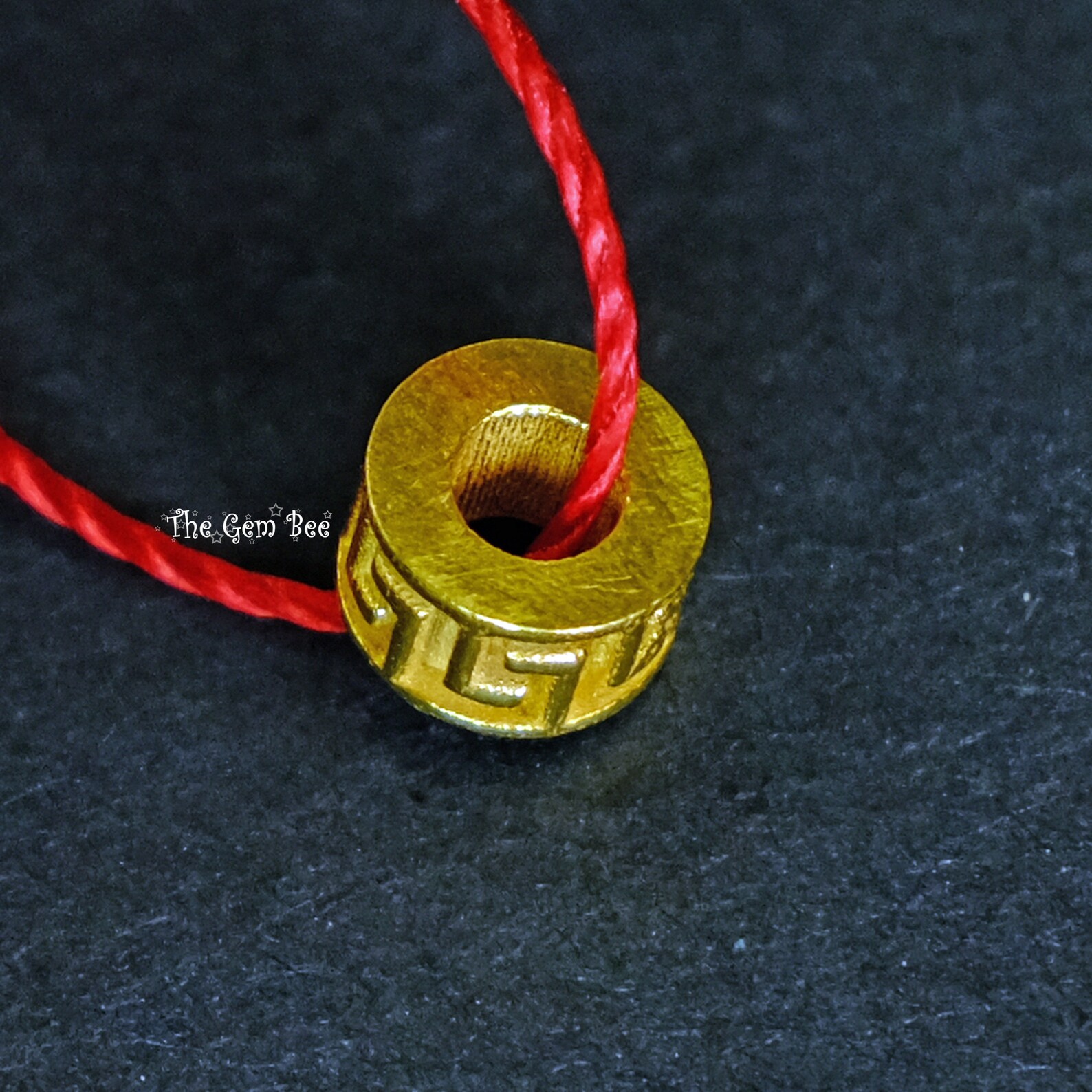 18k Solid Yellow Gold 6mm Fancy Spacer Finding Hefty Bead 3mm - Etsy