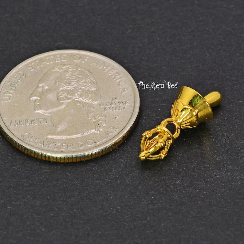 Heavy 18k Solid Yellow Gold Fancy Bell Charm Pendant Finding - Etsy