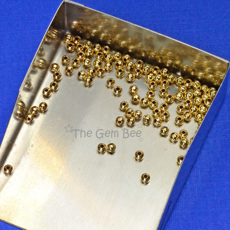 2MM 18k Solid Gold Smooth Round Bead Spacer 100 - Etsy