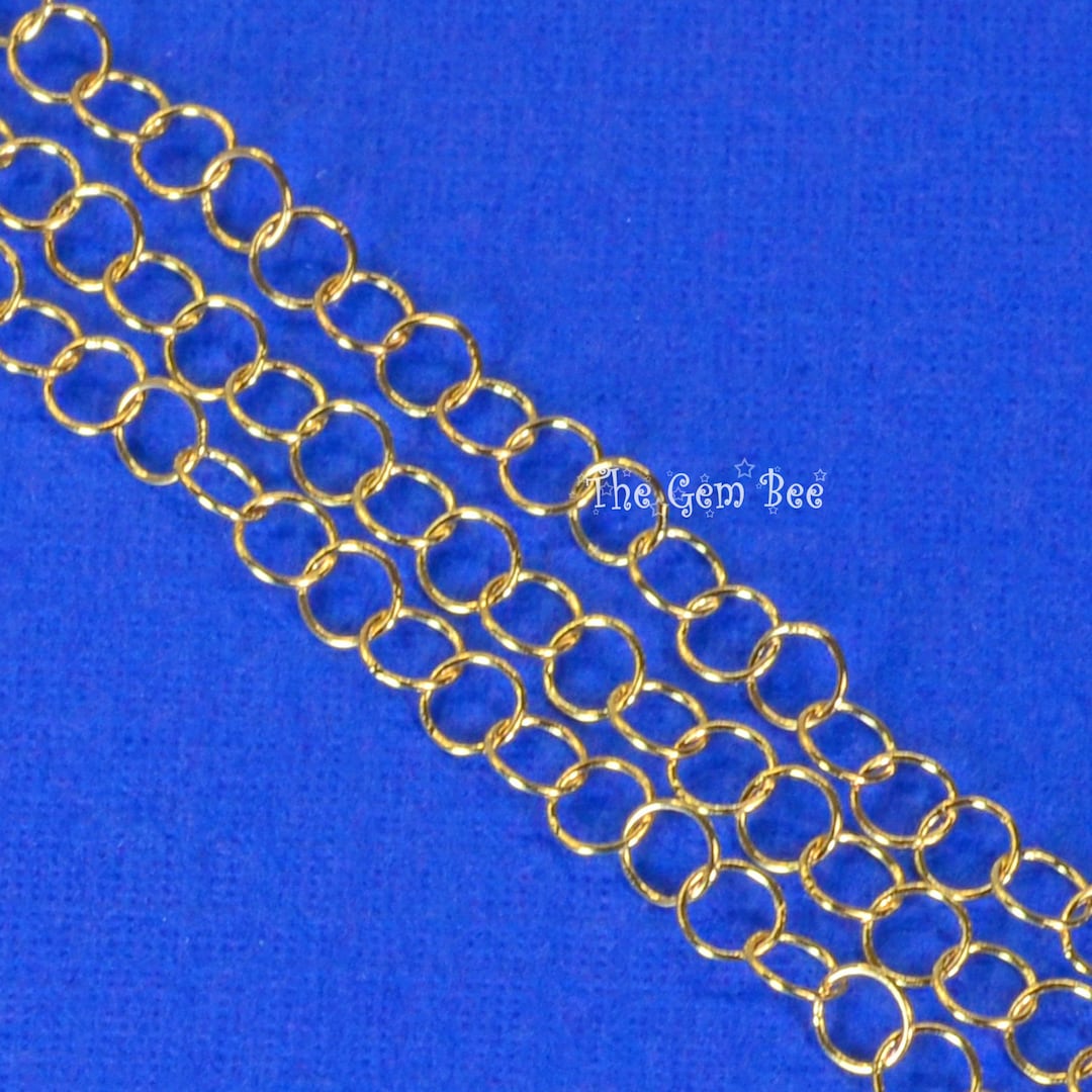 14k Solid Yellow Gold Round Cable Chain 3mm Link Bulk Extender 18 ...