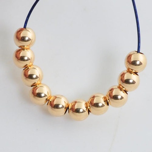 2MM 18k Solid Gold Smooth Round Bead Spacer 100 - Etsy