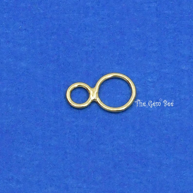 14k Solid Yellow Gold Figure 8 Connector 22 Gauge 20 Gauge Jump Ring ...