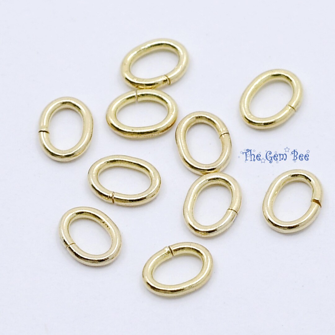 3mmx4mm 22 Gauge 14k Solid Yellow Gold Oval Open Jump Rings (10) - Etsy