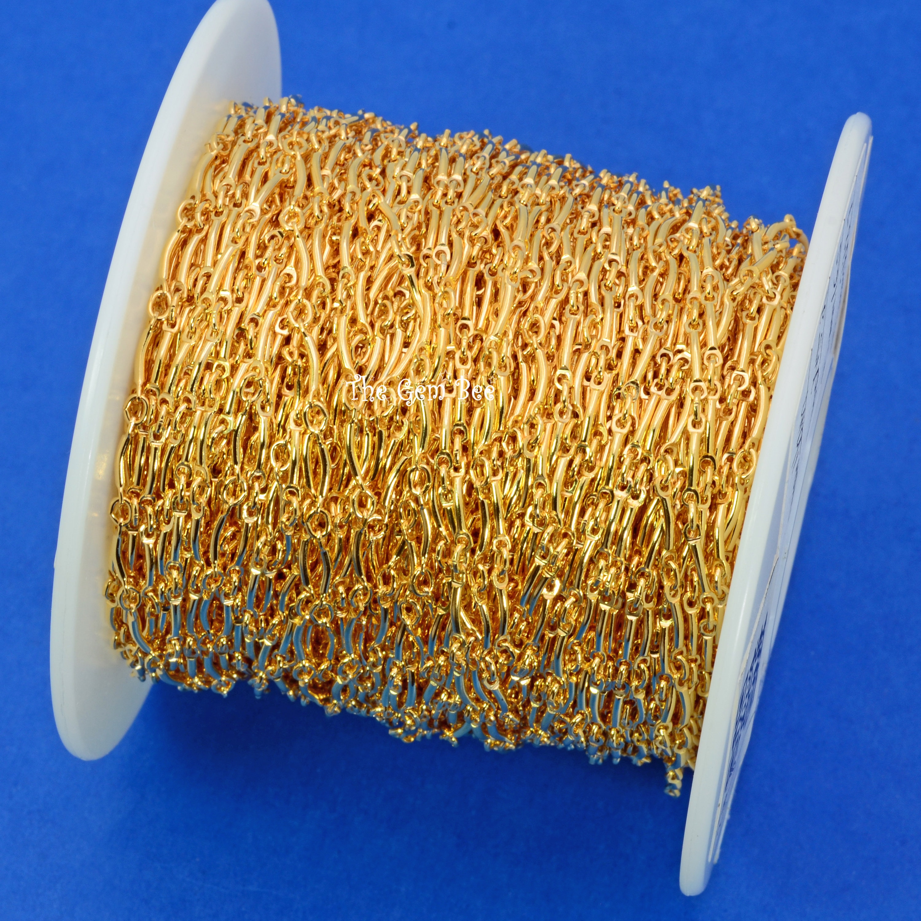 14k Gold Filled Bulk Fancy Chain 8mmx1.5mm Wavy Link by the Foot - Etsy