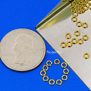 3MM 18k Solid Yellow Gold Open Jump Rings Quantity: (5) or (10) - Etsy