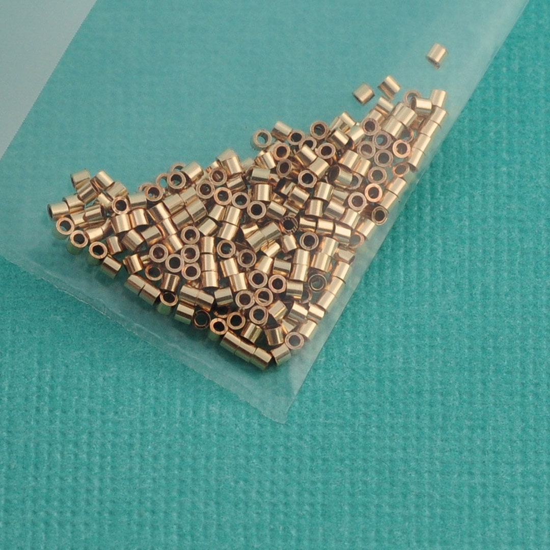 1mmx1mm 14k 1/20 Gold Filled Crimp Tube End Beads (100) - Etsy