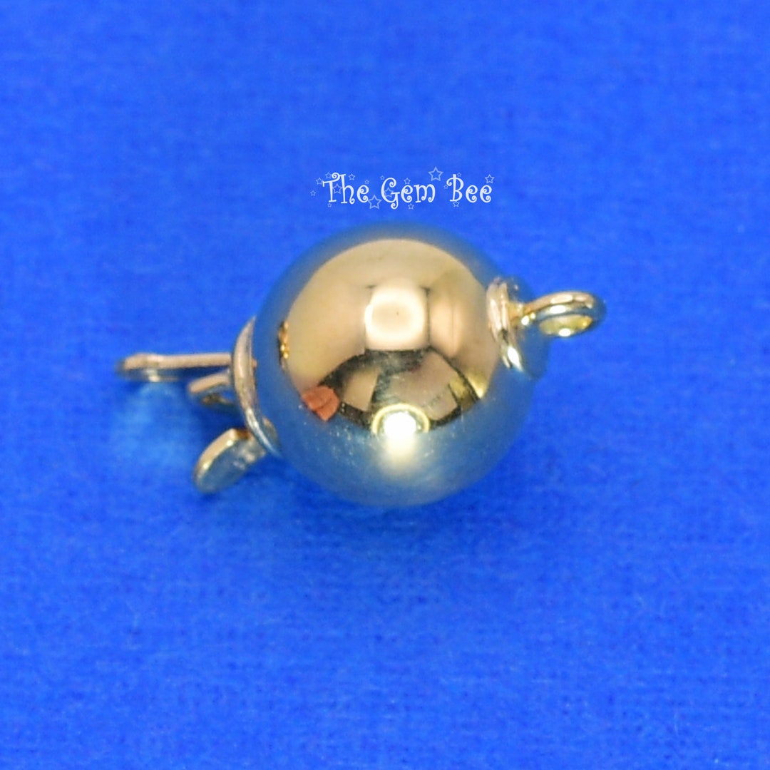 8mm 10mm 18k Solid Yellow Gold Sphere Clasp With Bright Finish - Etsy