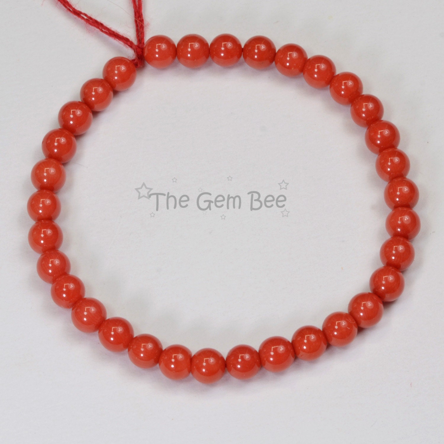 4.5mm Undyed Mediterranean Sardinia Red Coral Round Bead 18 or 6 Strand Etsy UK