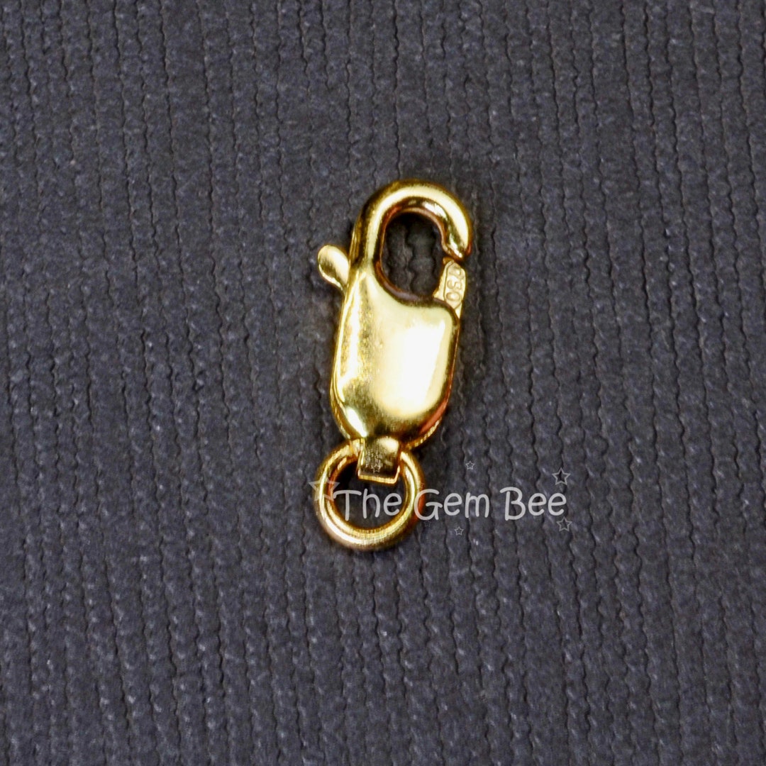 5mmx10.3mm 18k Solid Yellow Gold Lobster Clasp With Open Jump Ring - Etsy
