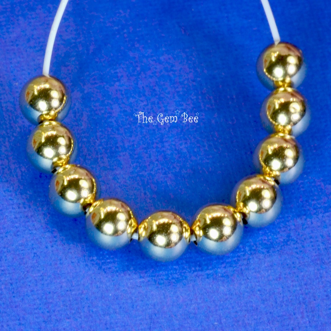 4MM 18k Solid Gold Smooth Round Ball Sphere Bead Spacer (10) - Etsy