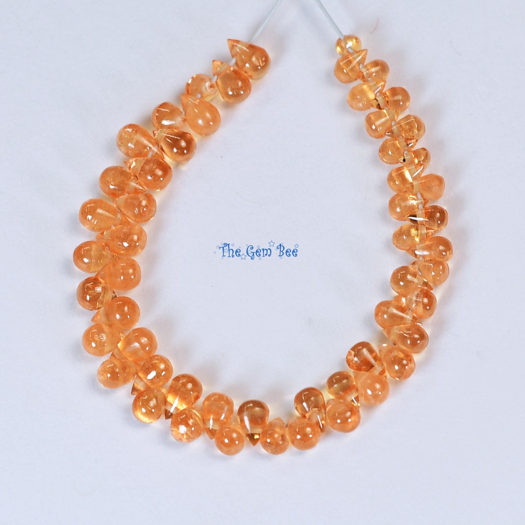 Petite Gem Candy Orange Spessartite Mandarin Garnet Smooth Teardrop ...