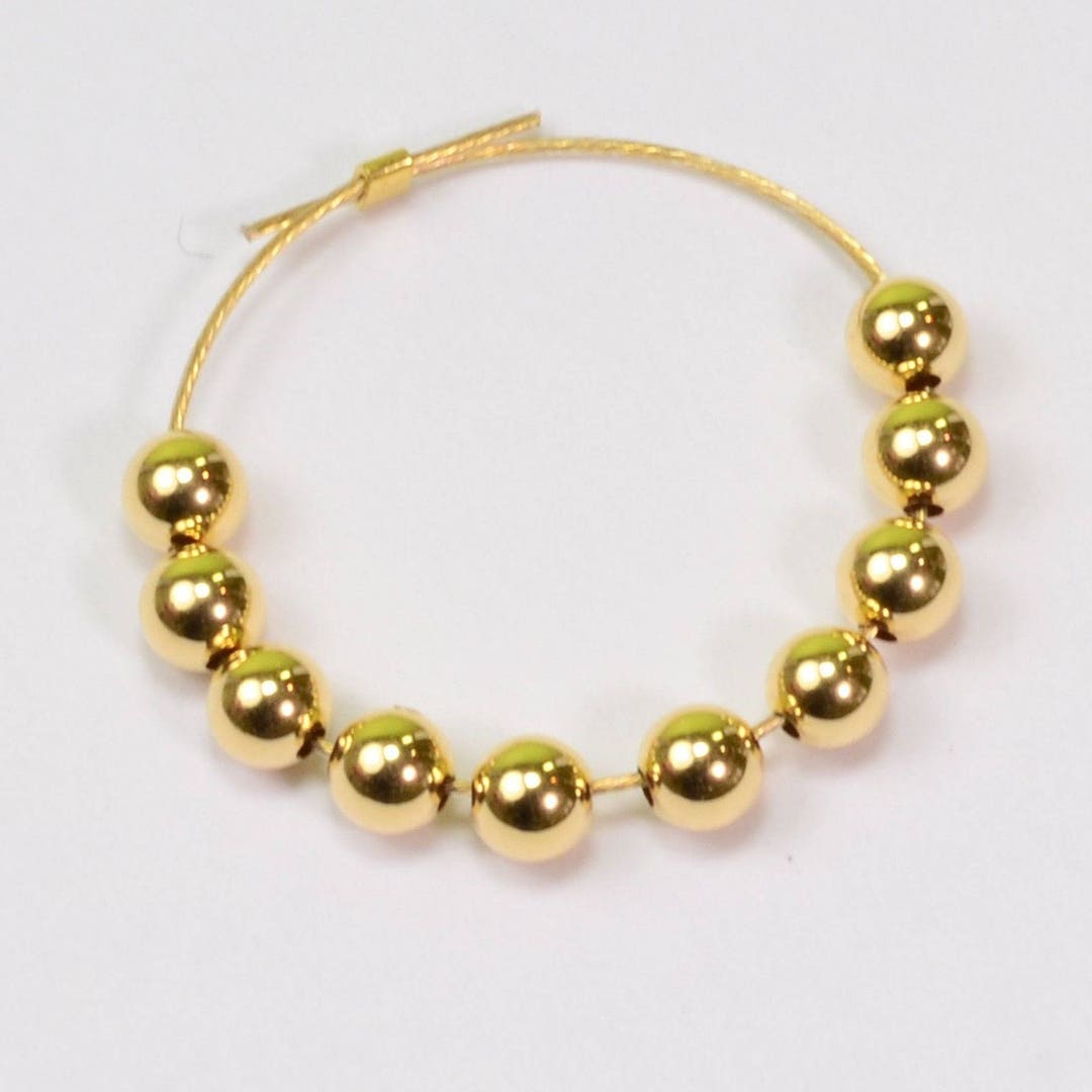 3MM 18k Solid Gold Smooth Round Ball Sphere Bead Spacer 10 - Etsy